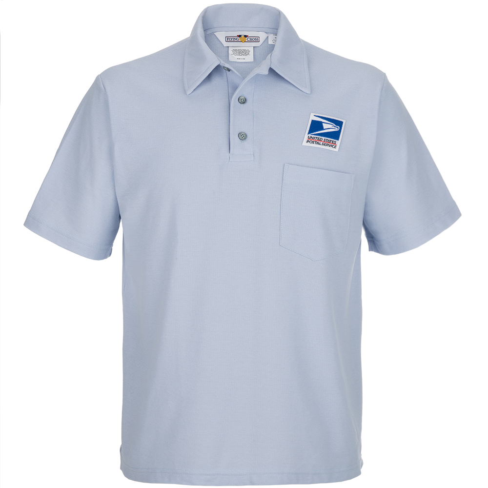 Flying Cross Men's USPS Letter Carrier Knit Postal Polo Shirt ...